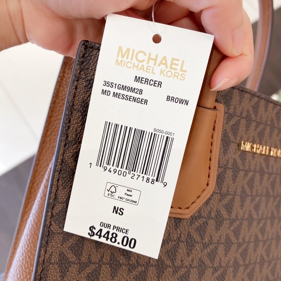 Michael Kors | Bags | Michael Kors Mercer Medium Logo Crossbody Bag ...